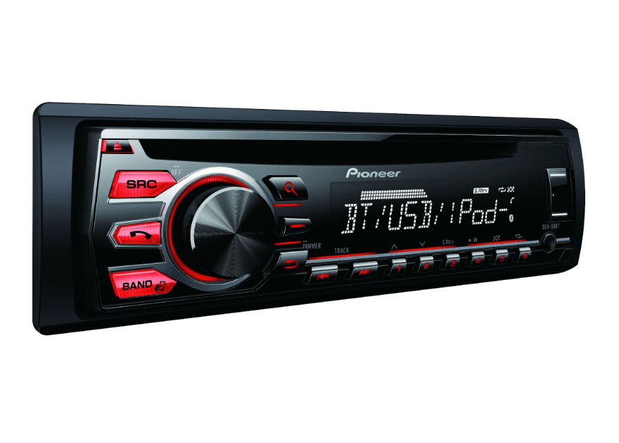 Pioneer DEH-09BT Single Din, Bluetooth CD Player with USB and AUX – Superfi